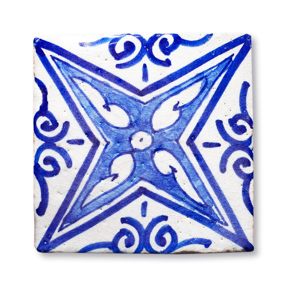 Azulejo Andalusí - 10 cm - Artesanal- Modelo 10 Online – Jaima Alkauzar